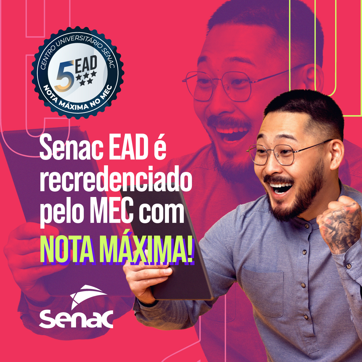 Centro Universitário Senac EAD é recredenciado pelo MEC com nota máxima - Senac Sergipe