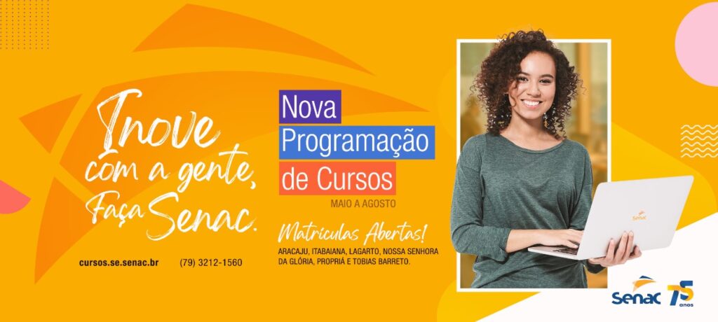 Conheça a programação de cursos do segundo quadrimestre - Senac Sergipe